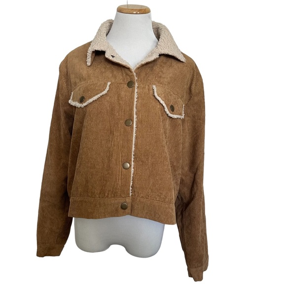 Hem & Thread | Jackets & Coats | Hem Thread Corduroy Sherpa Shacket ...